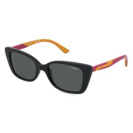 Vogue 0VJ2022 | Damen-Sonnenbrille | Fassung: Vollrand, Butterfly, Kunststoff, Schwarz | Glasfarbe: Grau