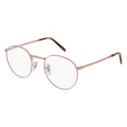 Ray-Ban VISTA RX3637V NEW ROUND Brille Unisex | Fassung: Vollrand, Panto, Rot Gold