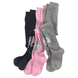 H.I.S. H.I.S Strumpfhose M&auml;dchen Gr&ouml;&szlig;e 128/134 grau / mischfarben / rosa / schwarz