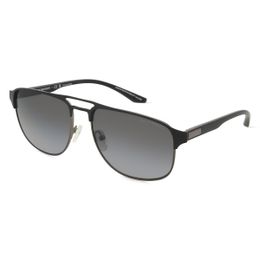 Emporio Armani EA2144 | Herren-Sonnenbrille | Fassung: Vollrand, Pilot, Metall, Gun Matt | Glasfarbe: Grau Verlaufend