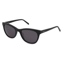 DKNY DK502S | Damen-Sonnenbrille | Fassung: Vollrand, Butterfly, Metall, Schwarz | Glasfarbe: Grau