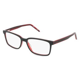 Hugo HG 1245 Brille Herren | Fassung: Vollrand, Quadratisch, Schwarz Rot