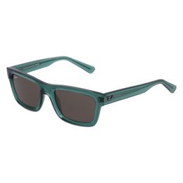 Ray-Ban RB4396 | Unisex-Sonnenbrille | Fassung: Vollrand, Quadratisch, Kunststoff, Gr&uuml;n Transparent | Glasfarbe: Braun