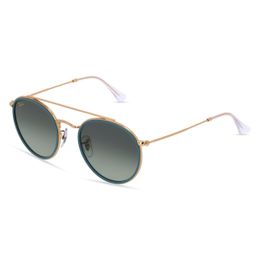 Ray-Ban RB 3647N | Unisex-Sonnenbrille | Fassung: Vollrand, Rund, Metall, Gold | Glasfarbe: Gr&uuml;n