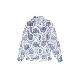 Gaya Bluse Damen Gr&ouml;&szlig;e XL royalblau / dunkelgrau / wei&szlig;