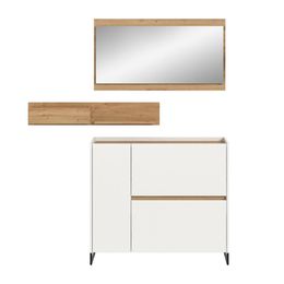Pharao24.de Garderobenset Komplett Garderobe Ablagefach Metallgestell
