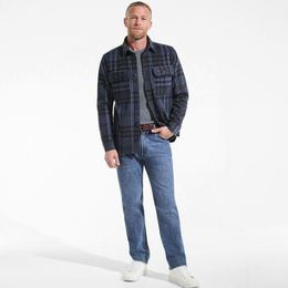 LANDS' END Softe Twill-Hemdjacke f&uuml;r Herren, Herren, size: regular, Blau, Baumwolle/Polyester/Polyacryl, by Lands' End