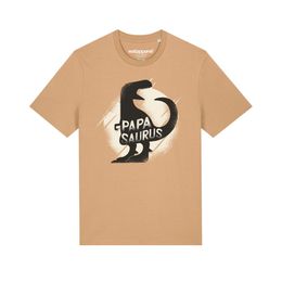 Watapparel T-Shirt ' Papasaurus ' Herren Gr&ouml;&szlig;e S beige / mischfarben