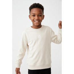 Tom Tailor Jungen Sweatshirtgrauish wei&szlig;, Gr. 164, bedruckt, Sweatware, Obermaterial: 70% Baumwolle, 30% Polyester, Sweatshirts, mit reflektierendem