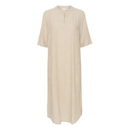 Kaffe Damen Midikleid "Damen Kleid KAmilia", beige, Gr. 36, Obermaterial: 70% Viskose CV. 30% Leinen LI., Kleider