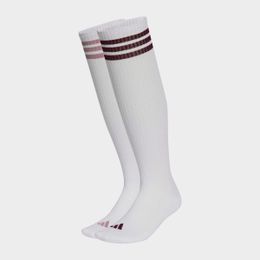 Damen Kniestr&uuml;mpfe "KNEE SOCK 2P", adidas Performance, Gr. L, wei&szlig;, Obermaterial: 56% Baumwolle, 39% Polyester, 4% Elasthan, 1% Polyamid, Socken,