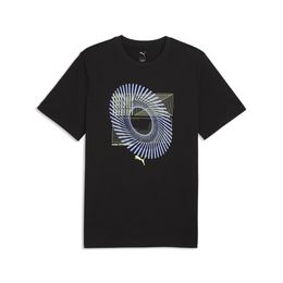 Puma Herren T-Shirt "Graphic Circular T-Shirt Herren"schwarz, Gr. S, bedruckt, Obermaterial: 100% Baumwolle. Rippe: 80% Baumwolle, 20% Polyester,