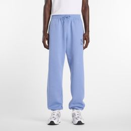 New Balance Herren Jogginghose, blau, Gr. XXL, Obermaterial: 60% Baumwolle, 40% Polyester, Hosen, mit Kordelverschluss, aus