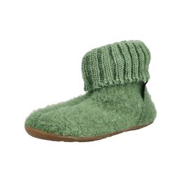 Haflinger M&auml;dchen Hausschuh "Haflinger Hausschuhe Wolle", Gr. 28, gr&uuml;n, Textil, Schuhe