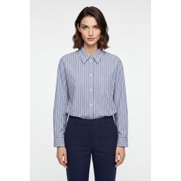 Cinque Damen Hemdbluse "CITARI", blau, Gr. 38, gestreift, Web, Obermaterial: 100% Baumwolle, Blusen, aus Baumwolle, Spitzkragen