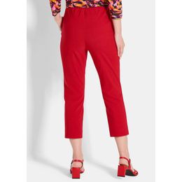 GOLDNER Damen Schlupfhose "Kurzgr&ouml;&szlig;e Elegante Schlupfhose mit Biesen", rot, Gr. 23, Obermaterial: 66% Viskose CV. 31% Polyamid PA. 3% Elasthan EL.,