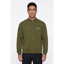 Hugo Herren Sweatjacke "Nuvojack", gr&uuml;n, Gr. M, unifarben, Sweatware, Obermaterial: 100% Baumwolle, Sweatjacken, Stehkragen Metallrei&szlig;verschluss,