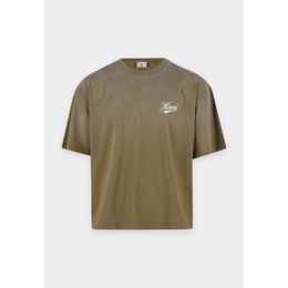 Karl Kani Herren T-Shirt "Karl Kani Cursive Varsity Gradient Boxy T-Shirt"olive, Gr. M, bedruckt, 100% Baumwolle, Shirts
