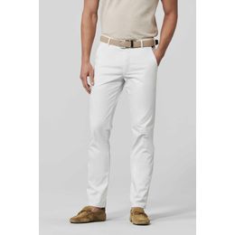 MEYER Herren Chinos "Roma", wei&szlig;, Gr. 52, unifarben, 98% Baumwolle, 2% Elasthan, Hosen, mit Stretch-Dehnbund