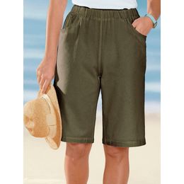 Classic Basics Damen Bermudas, gr&uuml;n, Gr. 40, unifarben, 100% Baumwolle, Hosen