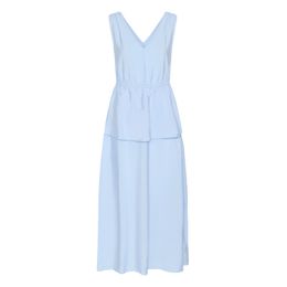 Kaffe Damen Midikleid "Damen Kleid KArosie", blau, Gr. 46, Obermaterial: 88% Viskose CV. 12% Polyamid PA., Kleider