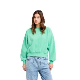 Roxy Damen Rundhalspullover "Chill Story", gr&uuml;n, Gr. S, Obermaterial: 65% Polyester, 35% Baumwolle., Pullover