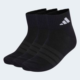 Damen Funktionssocken "THIN&LIGHT SPORTSWEAR ANKLE 3ER-PACK", adidas Performance, Gr. XL, schwarz, Obermaterial: 54% Baumwolle, 43% Polyester, 2%