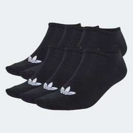 Damen Sportsocken "LINER SOCKS 6P", adidas originals, Gr. M, schwarz, Obermaterial: 73% Baumwolle, 24% Polyester, 2% Elasthan, 1% sonstige Fasern,
