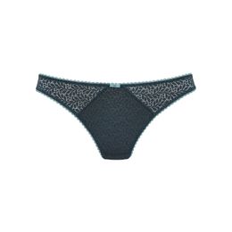 Damen String, NUANCE BY LASCANA, Gr. 36, blau, Spitze, Obermaterial: 91% Polyamid, 9% Elasthan, Unterhosen, aus edler, leicht transparenter Spitze