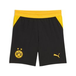 Puma Kinder Sporthose "Borussia Dortmund 26/27 Shorts Jugendliche", schwarz, Gr. 140, Obermaterial: 100% Polyester. Besatz: 12% Elasthan, 88%