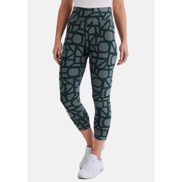 STOOKER WOMEN Damen 7/8-Leggings "PISA Sport Leggings", gr&uuml;n, Gr. L, angeraute Sweatware, 92% Baumwolle, 8% Elasthan, Hosen, Legging Fit Sport f&uuml;r