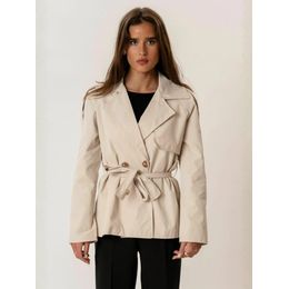 TEESHOPPEN Damen Outdoorjacke "TEESHOPPEN Jacket Sia", beige, Gr. L, Obermaterial: 100% Baumwolle, Jacken