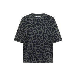 Cecil Damen T-Shirt, gr&uuml;n, Gr. L, bedruckt, Jersey, Obermaterial: 100% Baumwolle, Shirts, mit Animal-Print, l&auml;ssige Passform