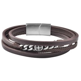 Adelia&acute;s ADELIA ́S Damen Armband "Armband &ndash; Lederarmband aus Leder 19 cm", 19cm, Leder, braun, Leder, Armb&auml;nder, Ein Geschenk, das Freude macht