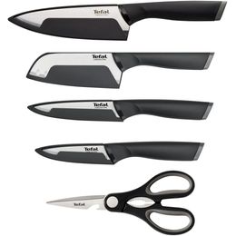 Tefal Messer-Set "Comfort"schwarz, edelstahl, Kochmesser-Sets, Klingenh&uuml;lle, Edelstahl Klingen, ergonomischer Griff, Soft-Touch