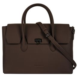 Bugatti Damen Henkeltasche "IRIA"braun, Polyurethan (PU), leicht gl&auml;nzend, unifarben, Taschen