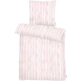 Bettw&auml;sche Apelt, rot, Mako-Satin, Obermaterial: 100% Baumwolle, Bettw&auml;sche, "Sky", Bio-Baumwolle, Pflegeleicht