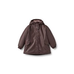Wheat M&auml;dchen Allwetterjacke "Wheat Thermo Rain Jacket Rika", braun, Gr. 116, unifarben, 100% Polyester, Jacken, reflektierend