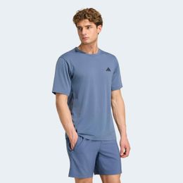 Herren T-Shirt "WE FR T", blau, Gr. M, adidas Performance, Obermaterial: 70% Polyester, 30% Baumwolle, Shirts, mit Rundhalsausschnitt, aus Polyester