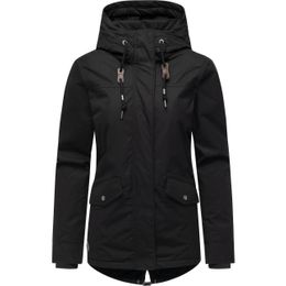 Ragwear Damen Winterjacke "Parkker Warm YOUMODO", schwarz, Gr. 6XL, Obermaterial: 65% Polyester, 35% Baumwolle. Innenfutter: 100% Polyester.