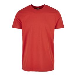Urban Classics Herren T-Shirt "Urban Classics Herren Basic Tee", rot, Gr. S, unifarben, 100% Baumwolle, Shirts