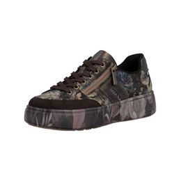 Rieker Damen Plateausneaker "Rieker Sneaker Lederimitat/Textil", Gr. 36, braun, Lederimitat, Textil, Schuhe