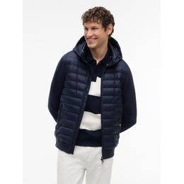 Tommy Hilfiger Herren Steppjacke "MIX MEDIA RWB REGULAR HOODED", blau, Gr. S, Web, Obermaterial: 72% Baumwolle, 28% Polyester. Futter: 100% Nylon.