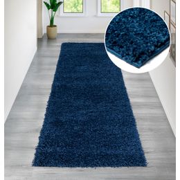 Hochflor-Teppich OTTO HOME, B:67cm H:30mm L:230cm, blau, Kunstfaser, Teppiche, "Viva Shaggy, in Standard- und Premium-Qualit&auml;t, 30 mm oder 45 mm