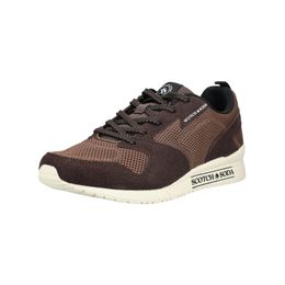 Scotch & Soda SCOTCH & SODA Herren Sneaker "Scotch & Soda Sneaker Veloursleder/Mesh", Gr. 46, braun, Textil, Veloursleder, Schuhe