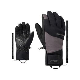 Ziener Herren Skihandschuhe "GASTIUS-Z AQUASHIELD lavalan", schwarz, Gr. 10, Materialmix, Handschuhe, wasserdicht, winddicht, atmungsaktiv,