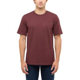 Mustang Herren Kurzarmshirt "Herren Style Austin"dunkelbraun, Gr. XXXL, 97% Baumwolle, 3% Polyester, Shirts