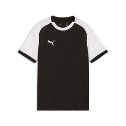 Puma Jungen Fu&szlig;balltrikot "TEAMLIGA26 MATCHDAY JERSEY JR", schwarz-wei&szlig;, Gr. 176, unifarben, Interlock, Obermaterial: 100% Polyester, Trikots,