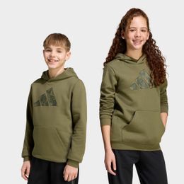 Jungen Kapuzensweatshirt "J CAMO HD"olive strata, Gr. 152, adidas Sportswear, Obermaterial: 70% Baumwolle, 30% Polyester, Sweatshirts, f&uuml;r Kinder,