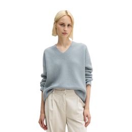 Marc O'Polo MARC O'POLO Damen Strickpullover "aus weichem Schurwolle-Mix", blau, Gr. XXS, unifarben, Obermaterial: 80% Wolle, 20% Polyamid, Pullover
